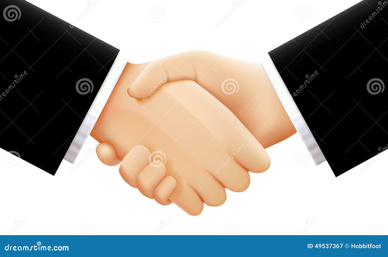 Handshake on White Background. Vector Illustration Stock Vector ...