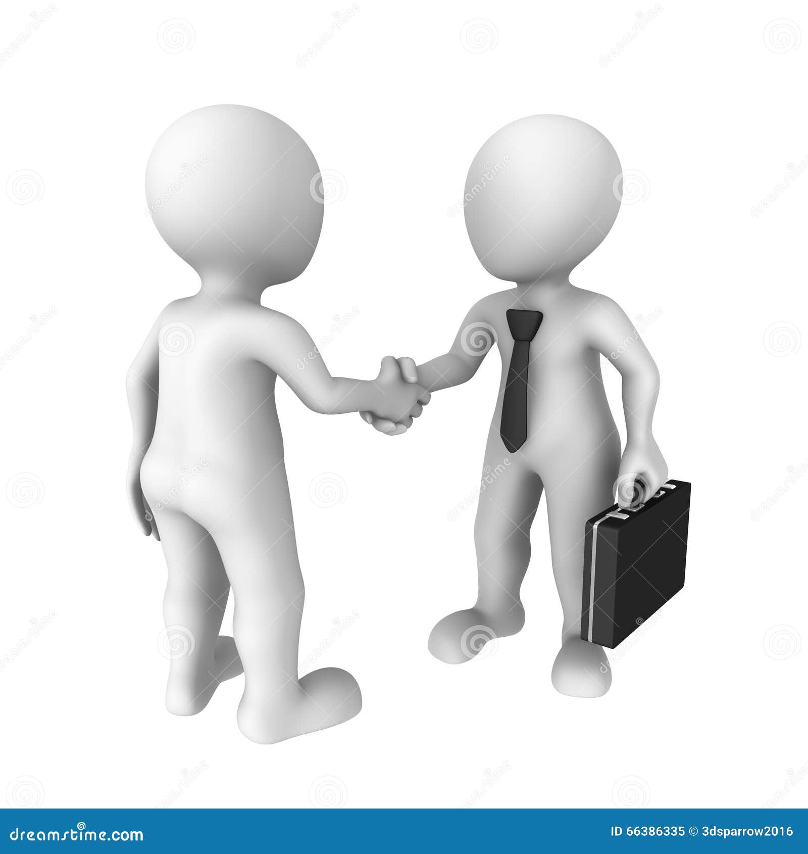 3d Business People Shaking Hands Stock Illustration - Illustration of ...