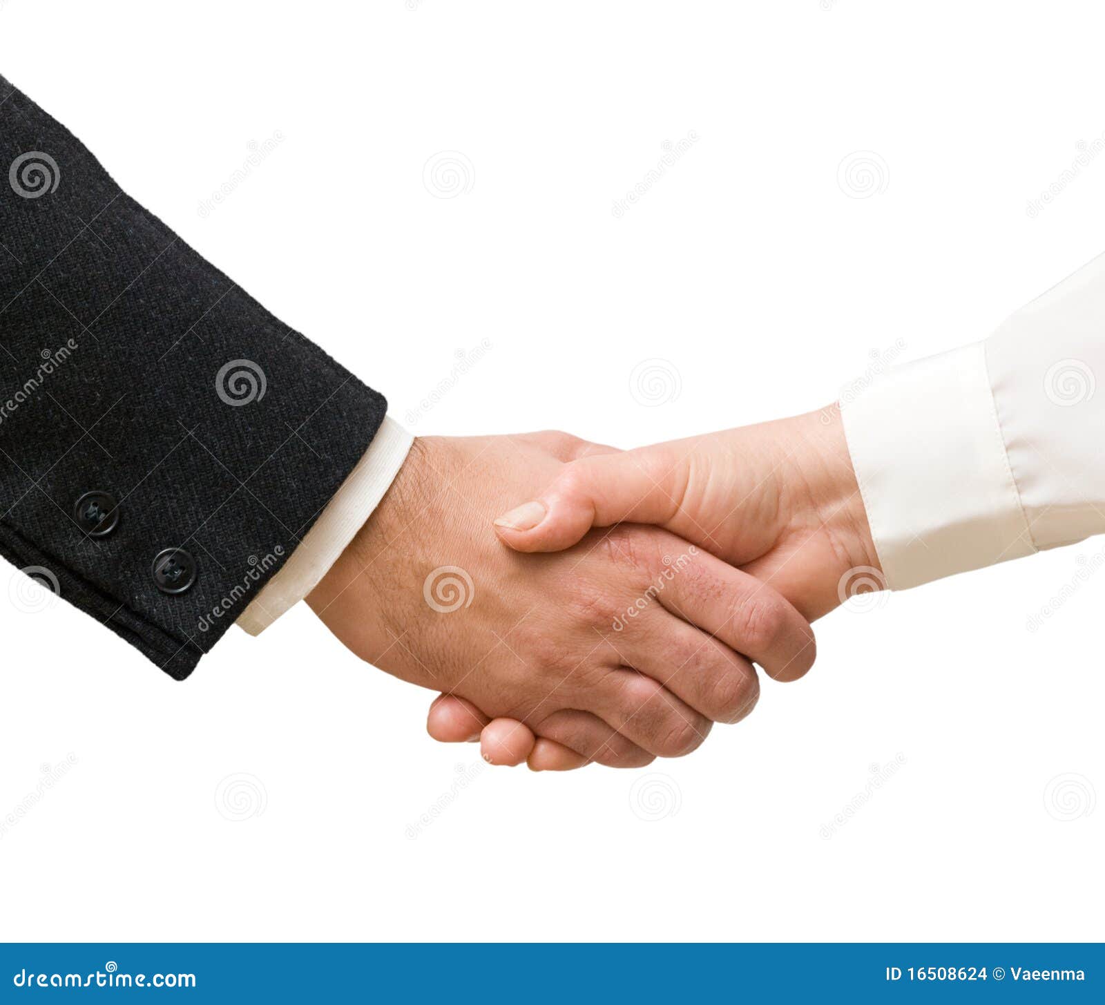 Handshaking man and woman stock photo. Image of close - 16508624