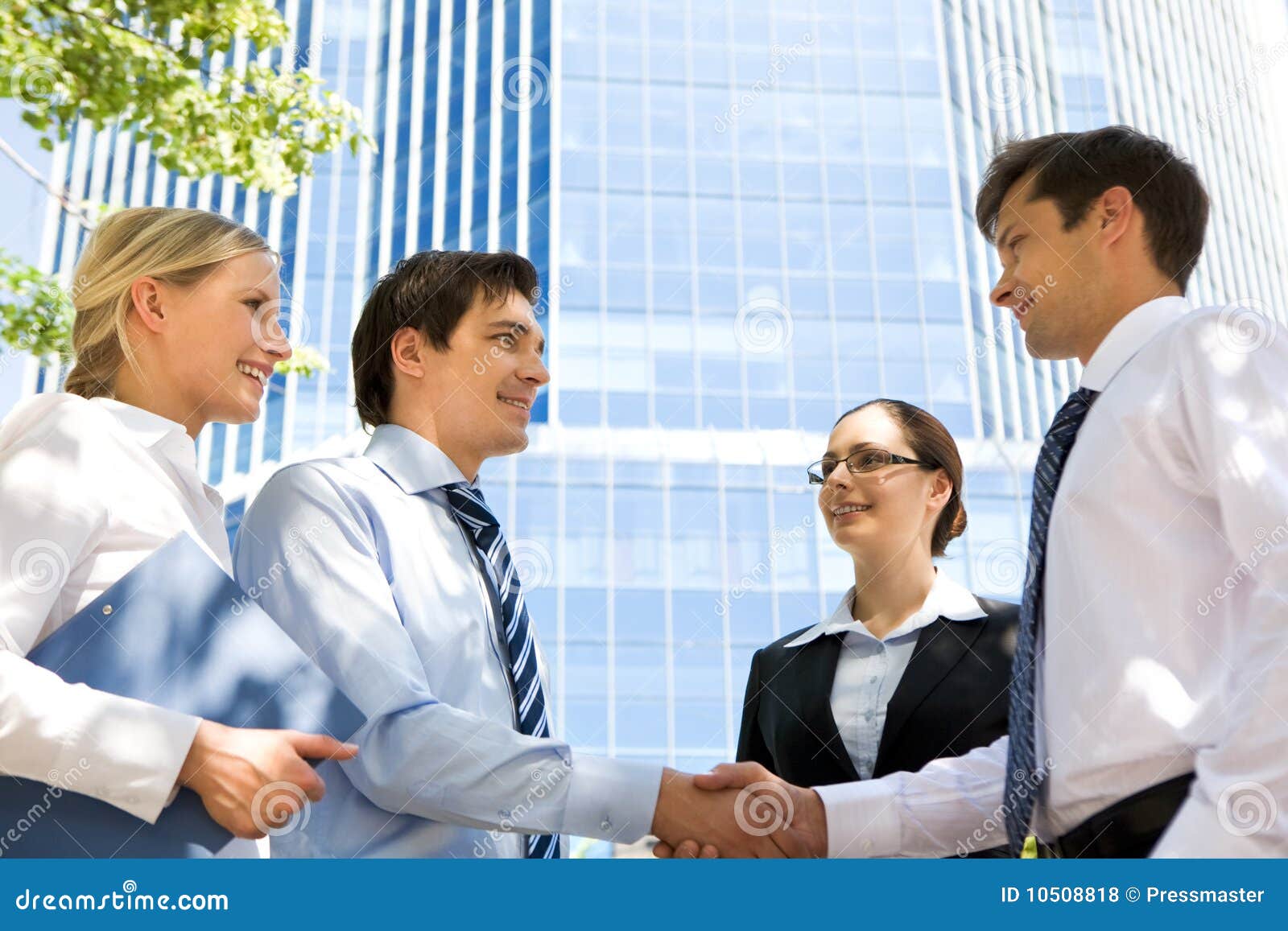 Handshaking partners stock photo. Image of group, executive - 10508818