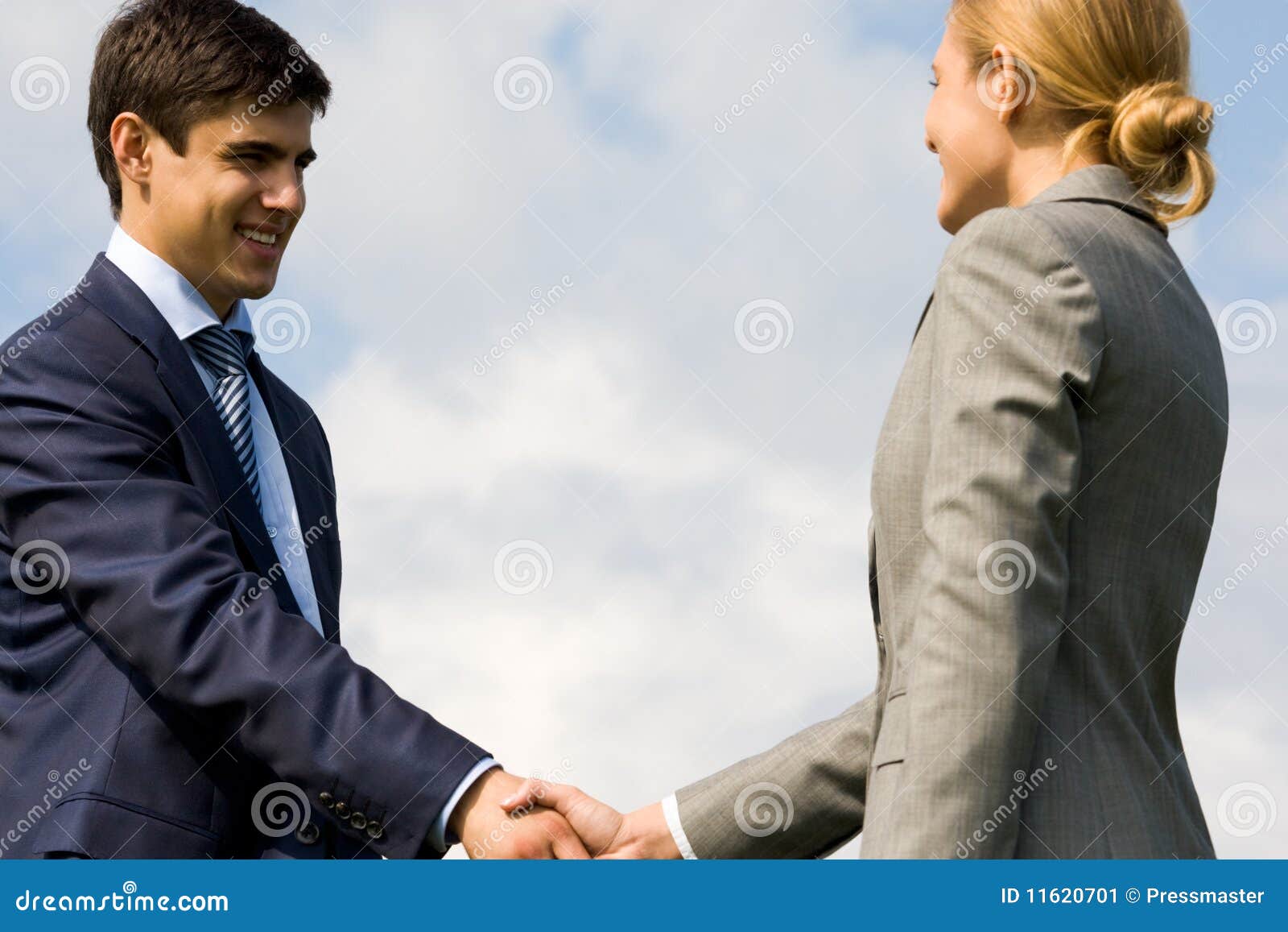 Handshaking partners stock image. Image of congratulations - 11620701