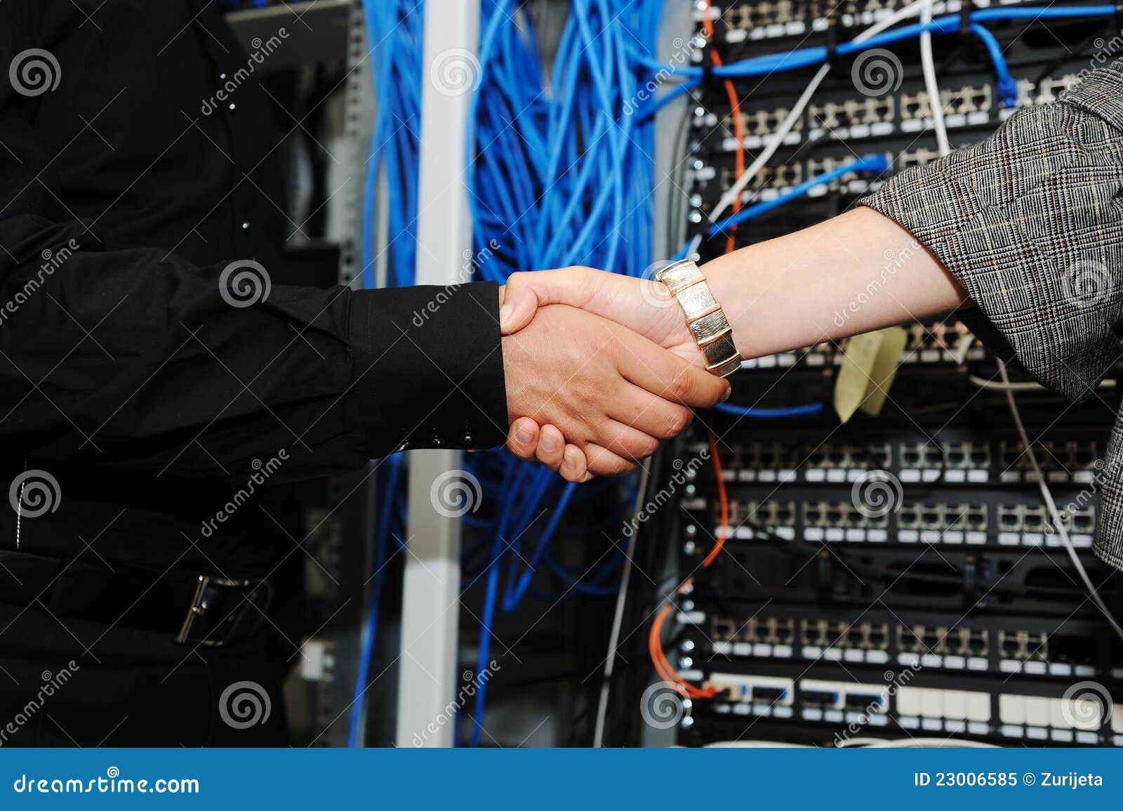 Handshaking at server room stock image. Image of engineer - 23006585