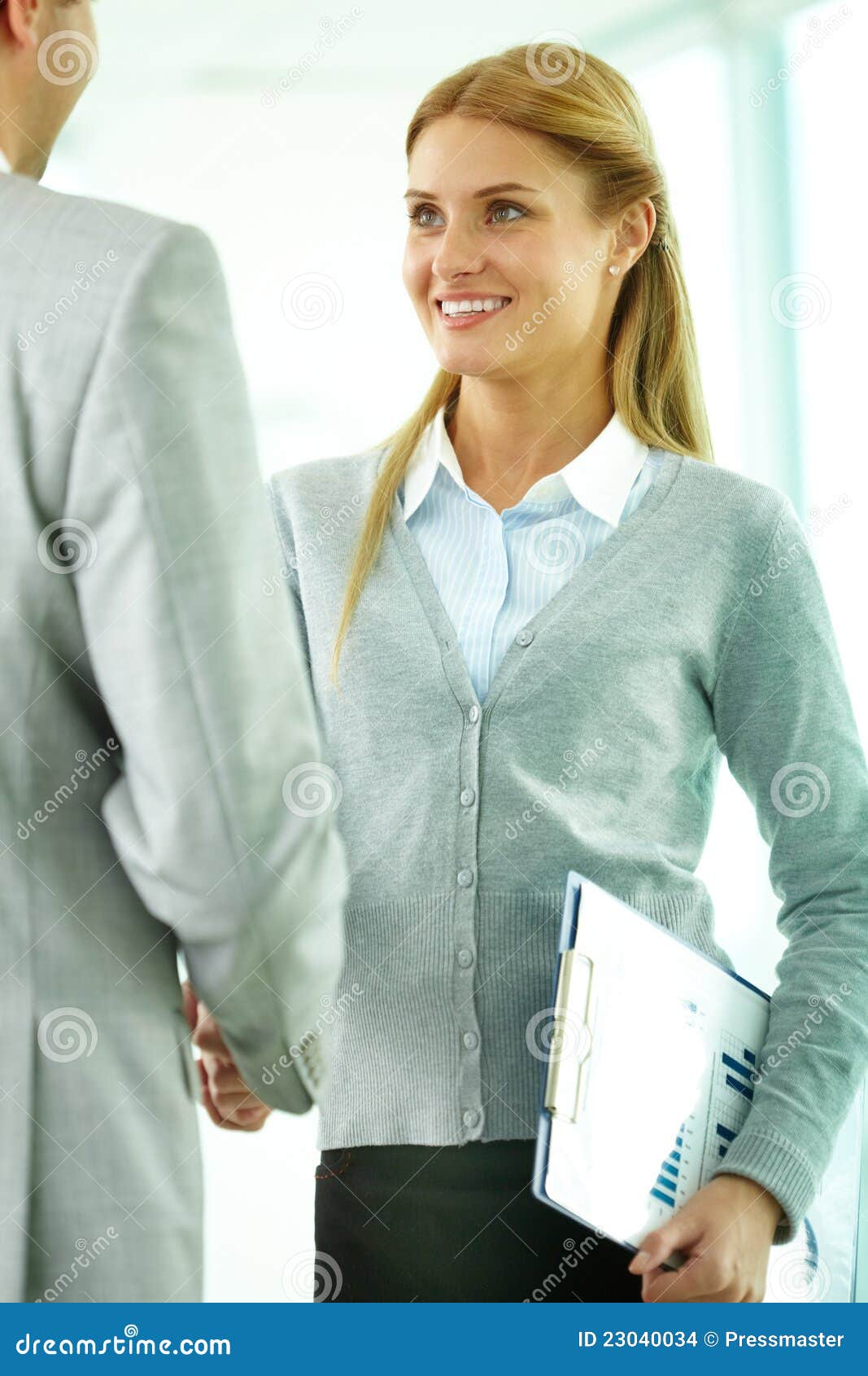 Handshaking woman stock photo. Image of female, friendly - 23040034