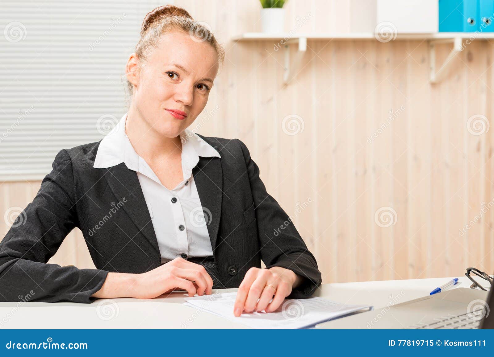 Handsome Accountant in a Jacket at Office Stock Image - Image of ...