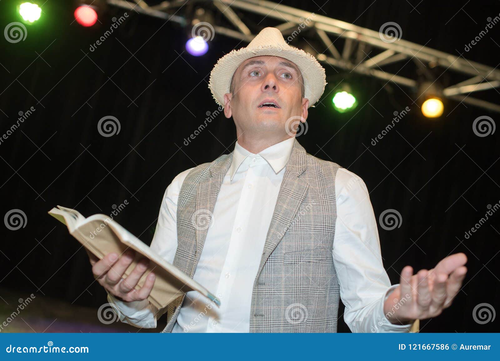 Handsome Actor during Theatre Performance Stock Photo - Image of ...