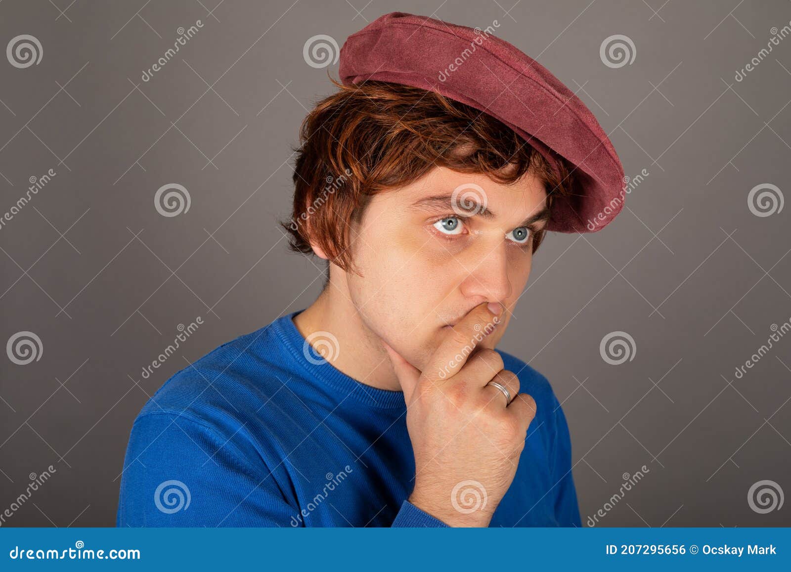 Handsome Actor with Wig and Hat Stock Photo - Image of character ...