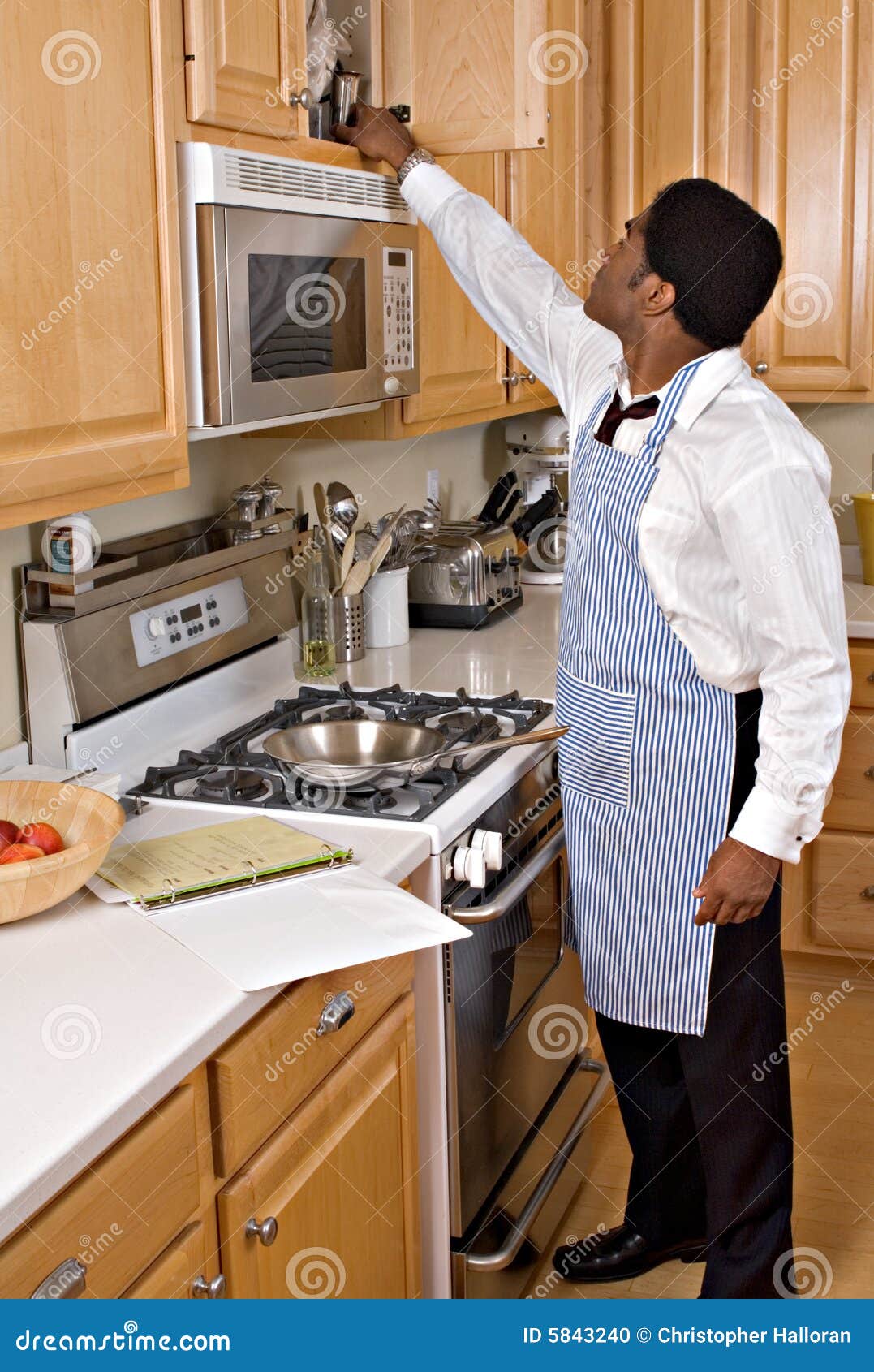 Handsome African-American Businessman in Kitchen Stock Photo - Image of ...