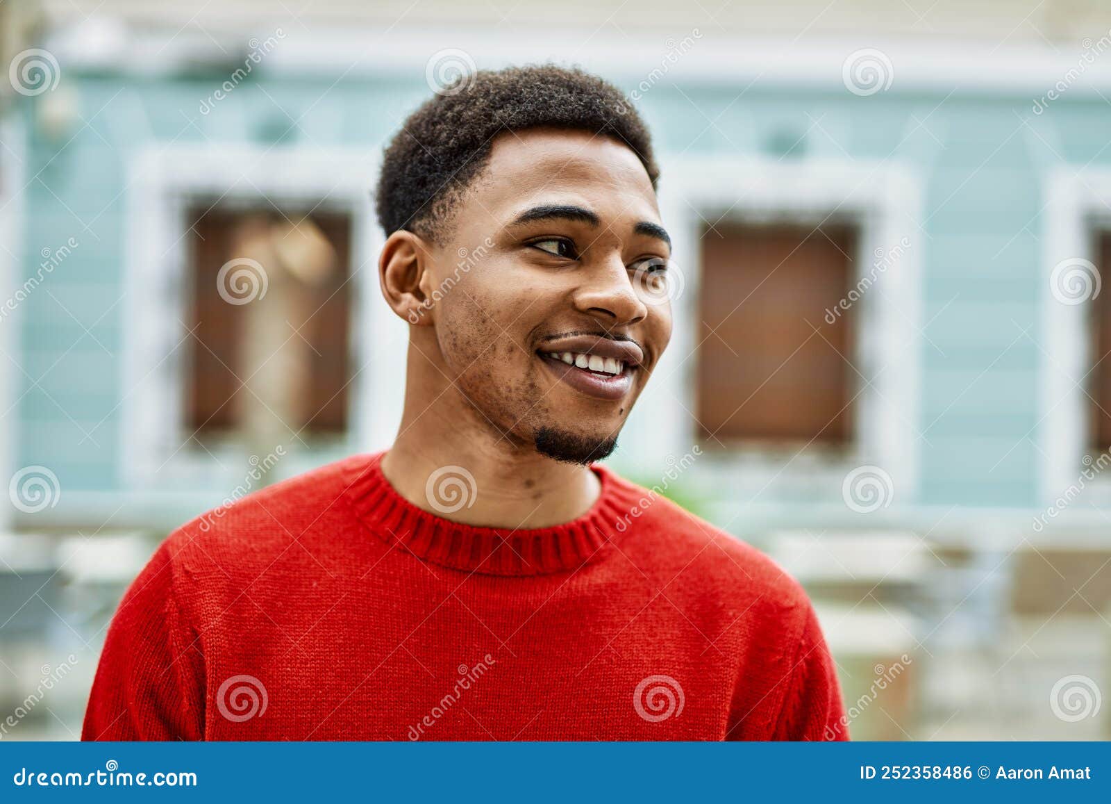 Handsome African American Man Outdoors Stock Photo - Image of cheerful ...