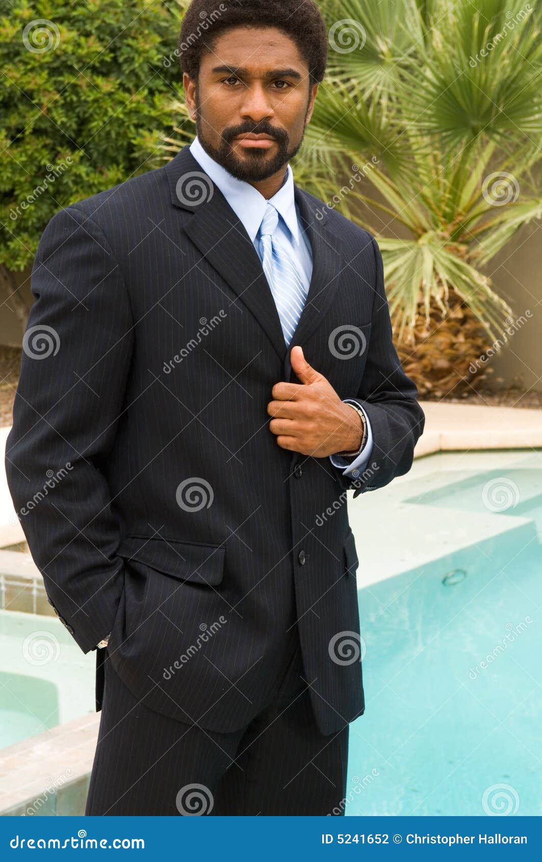 Handsome African-American Man in Suit Stock Photo - Image of ...