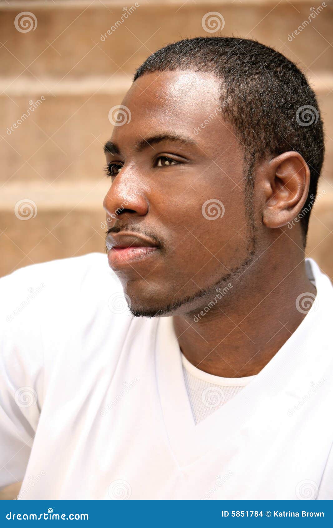 Handsome African American Man Wondering about His Stock Photo - Image ...