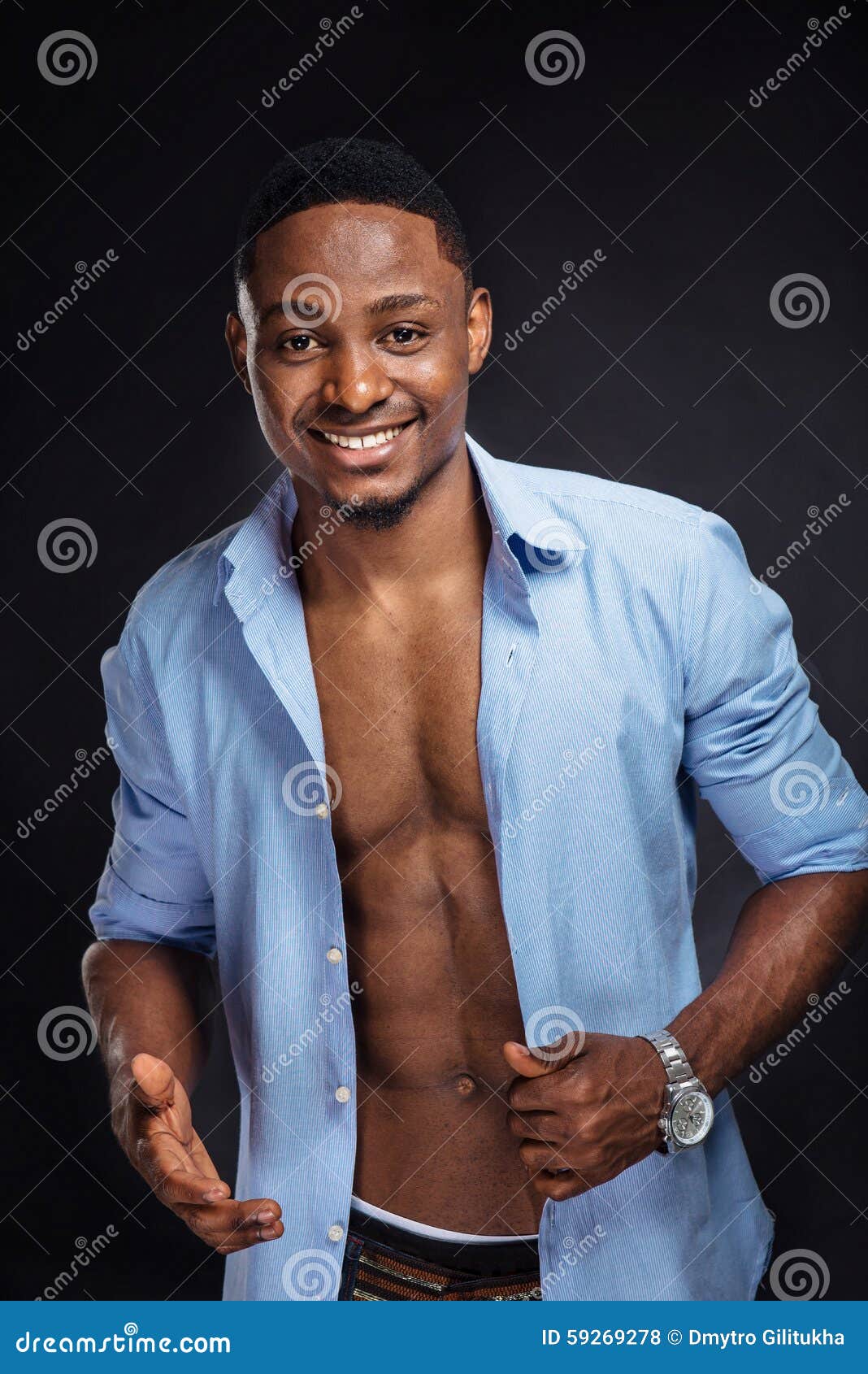 Handsome African American Stylish Man Stock Photo - Image of face ...