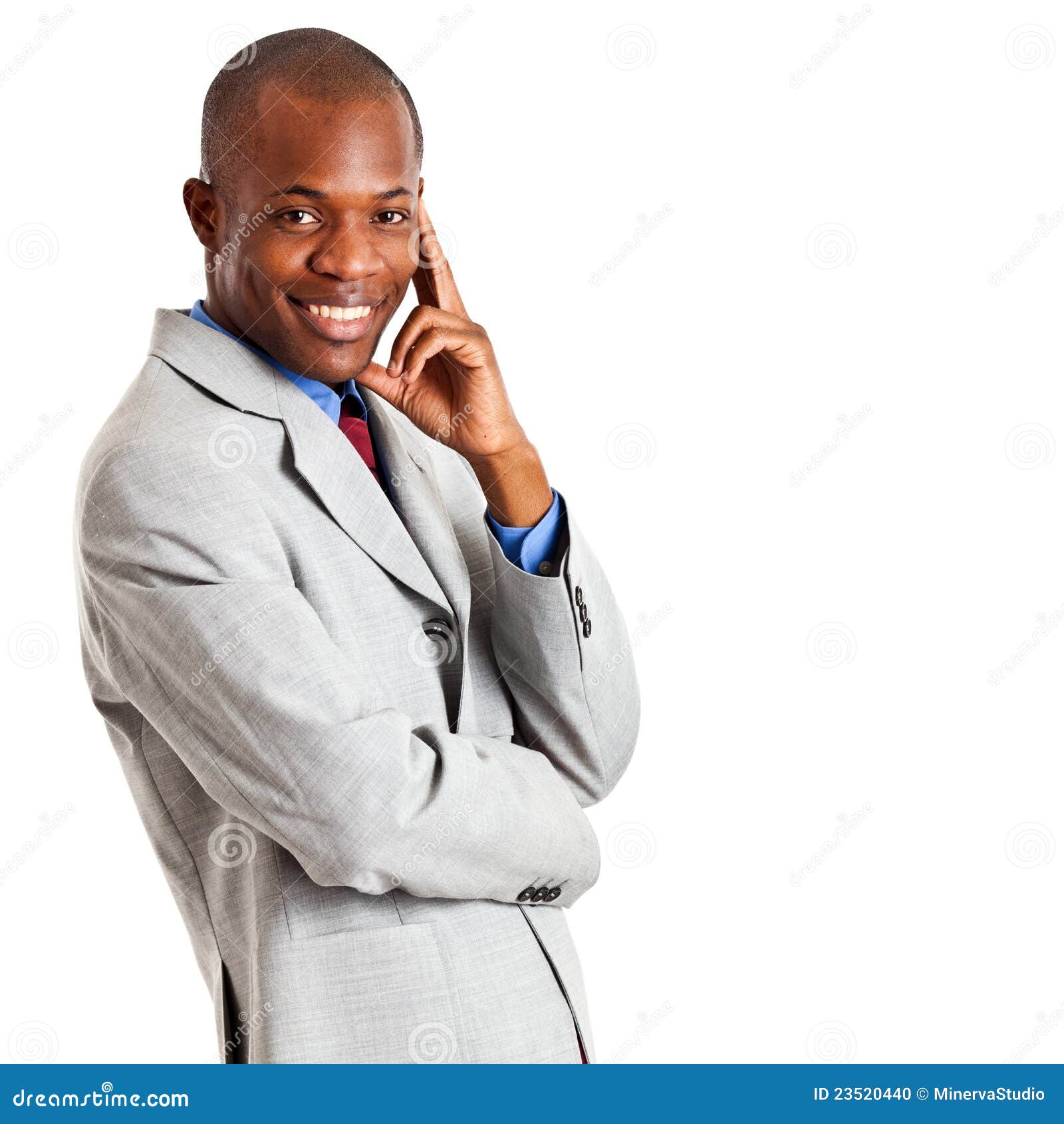Handsome African Businessman Stock Photo - Image of worker, friendly ...