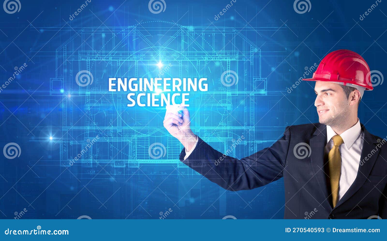Handsome Architect Drawing with Helmet Stock Image - Image of graphic, industrial: 270540593