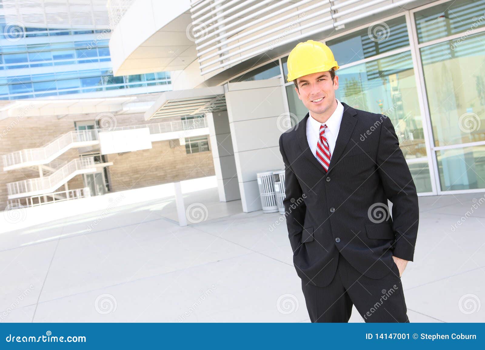 Handsome Architect at Site stock image. Image of male - 14147001