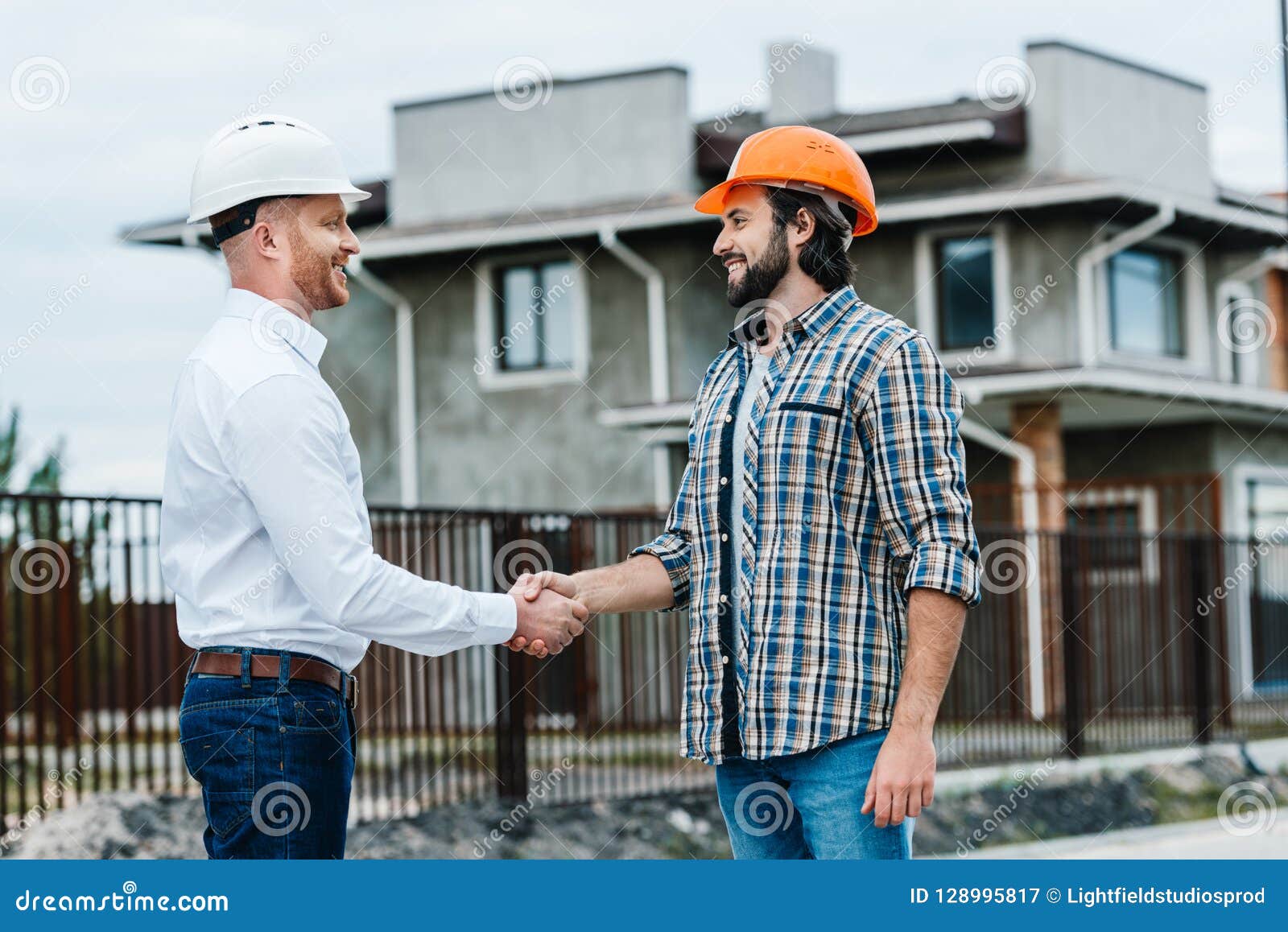 Handsome Architects Shaking Hands Stock Image - Image of architecture ...