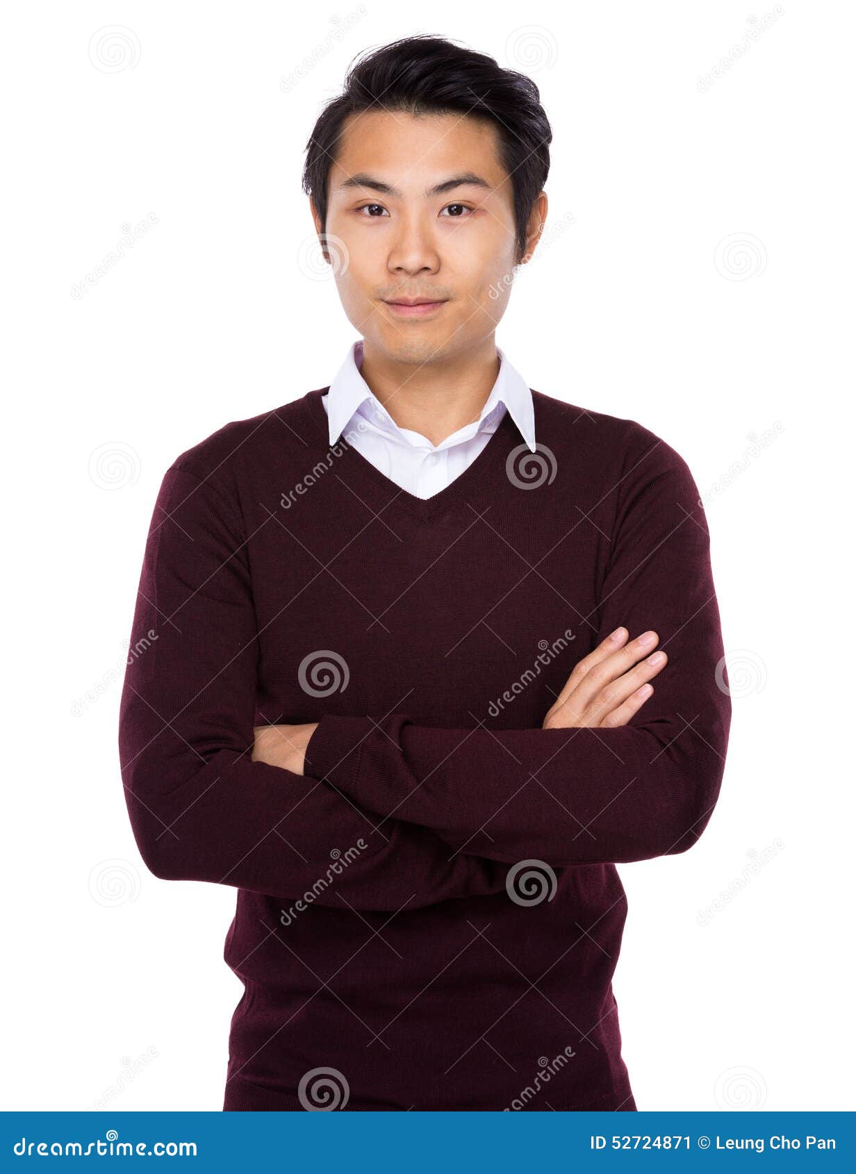 Handsome Asian Male Standing Stock Image - Image of person, isolated ...