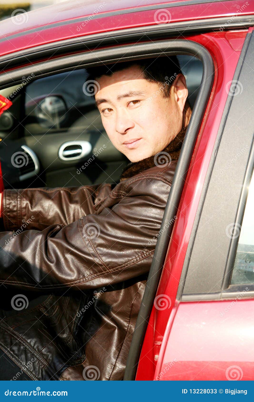 Handsome Asian Man in the Car Stock Image - Image of happy, brown: 13228033