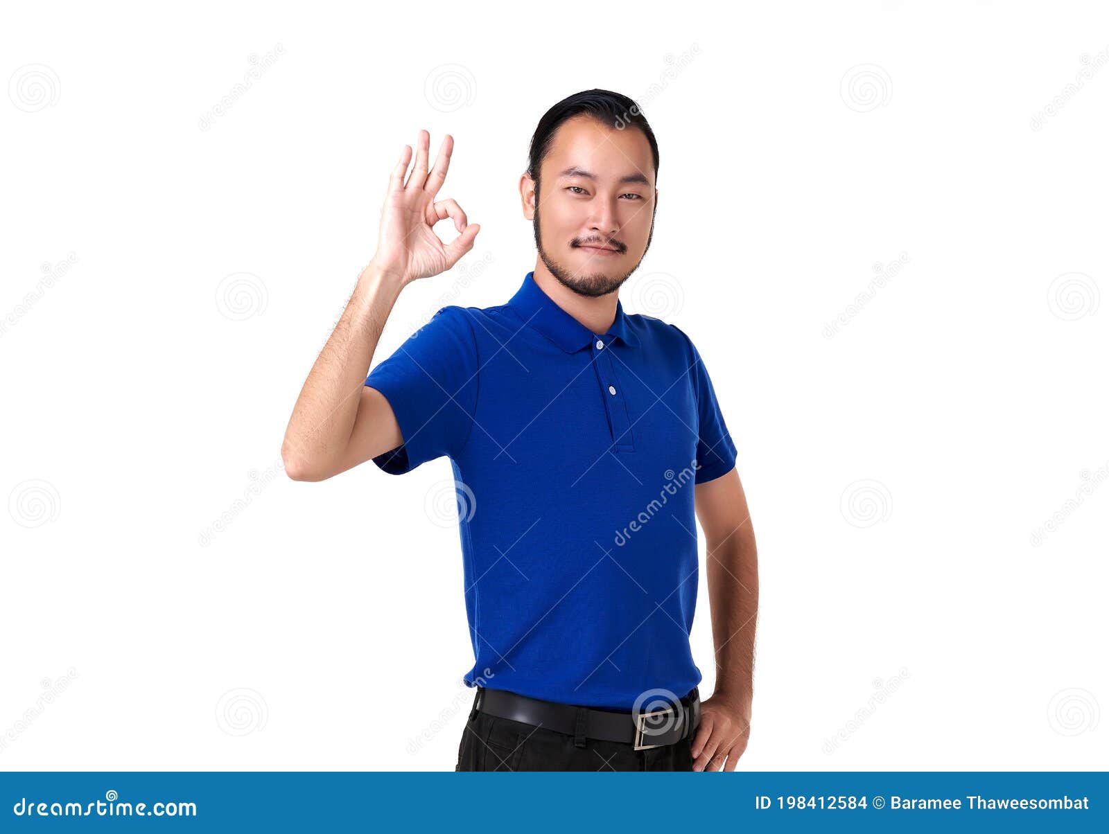Handsome Asian Man is Showing an Okay Sign Gesture Stock Photo - Image ...