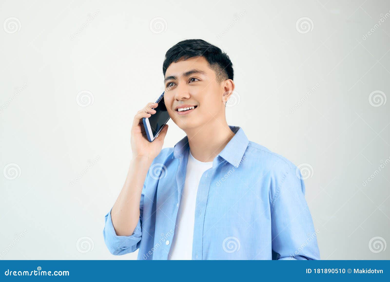 Handsome Asian Young Man Talk on Phone Stock Photo - Image of lifestyle ...