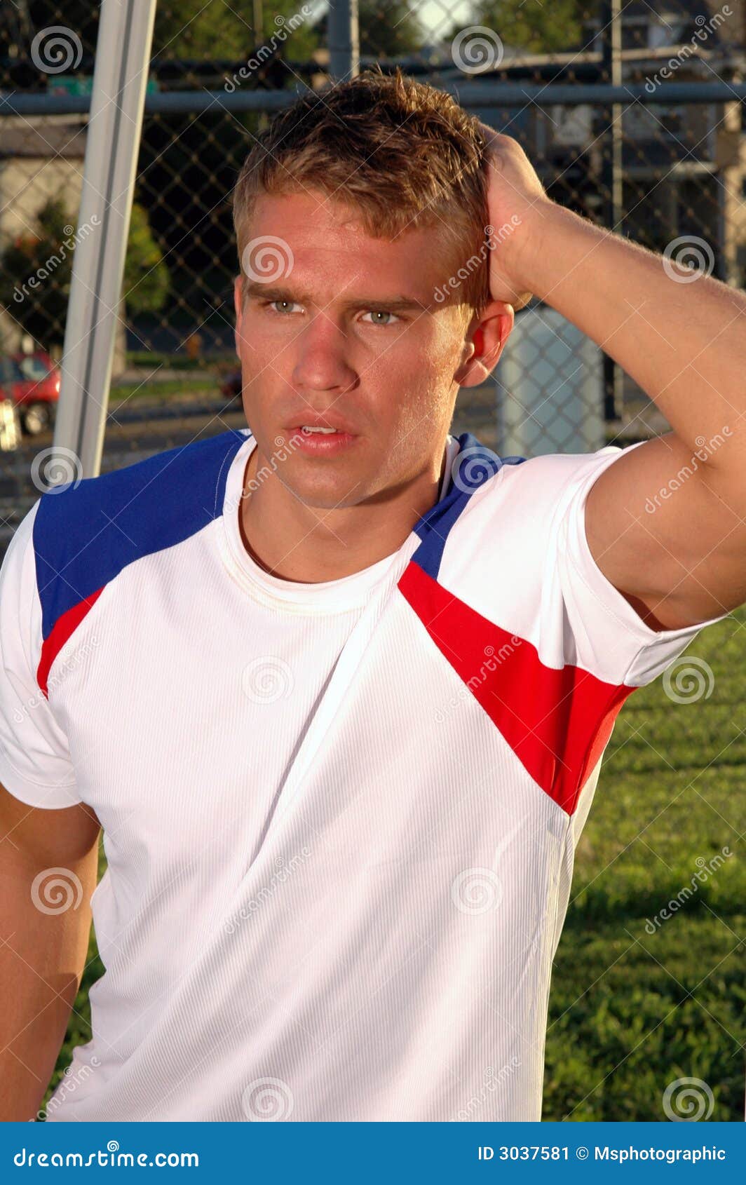 Handsome Athlete stock image. Image of friendly, sunlight - 3037581