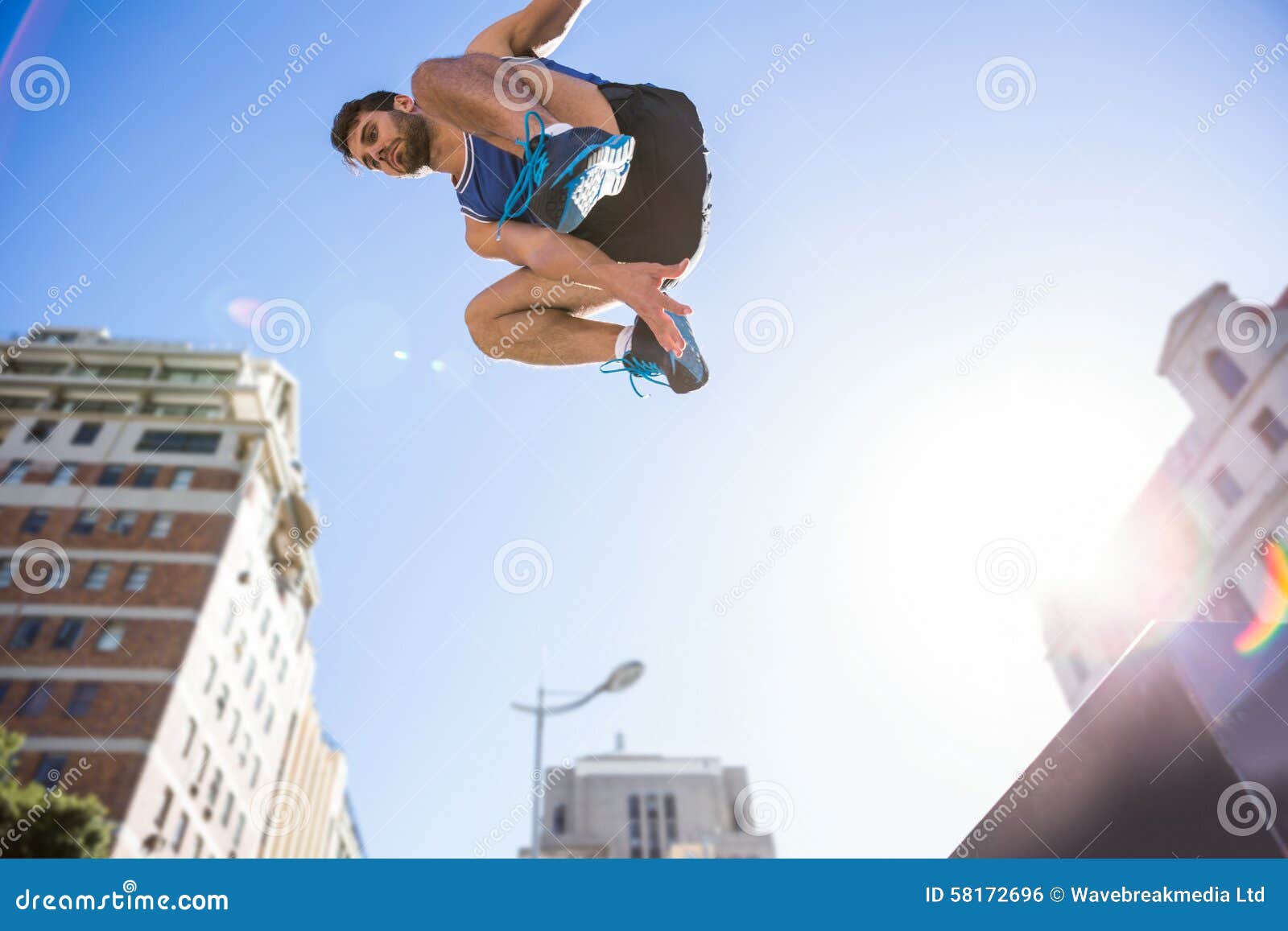 Person Jumping Off Building