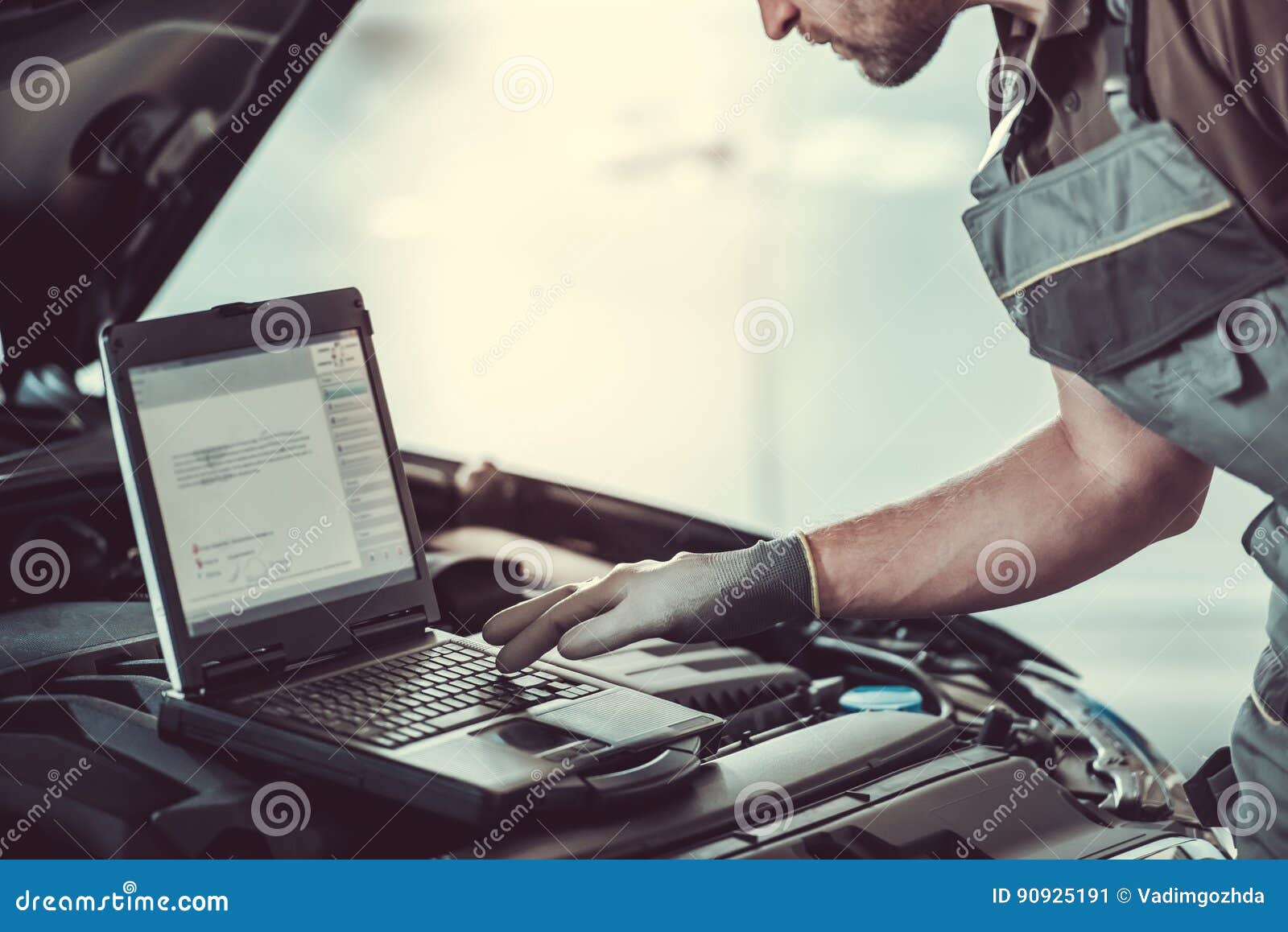Handsome Auto Service Worker Stock Image - Image of employment ...
