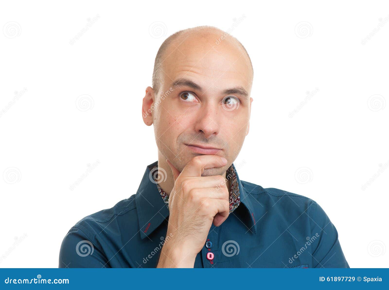 Handsome Bald Man Leading His White Horse Stock Photo | CartoonDealer ...
