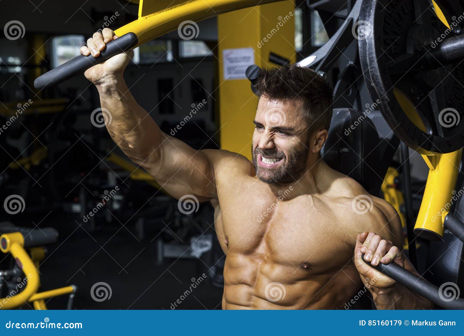 Handsome Bearded Bodybuilding Man Stock Image - Image of sport, athlete ...