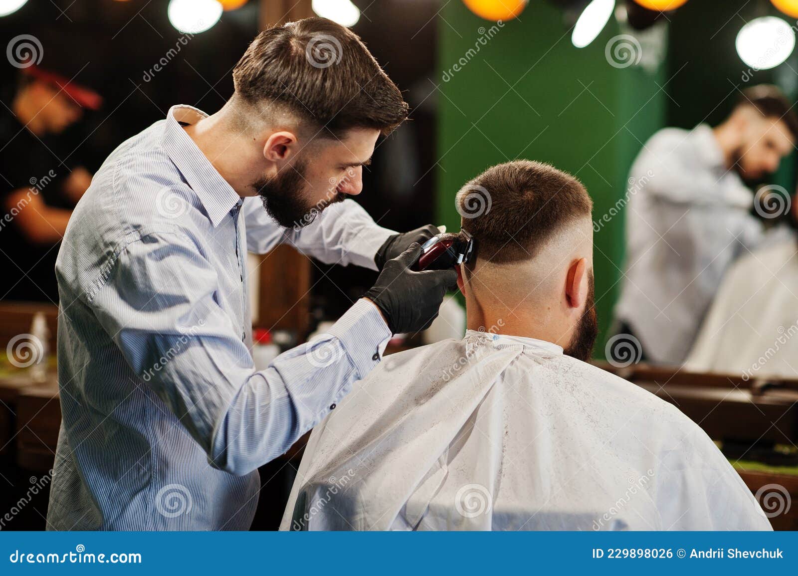 Barbershop, barber at work stock photo. Image of accessories - 229898026