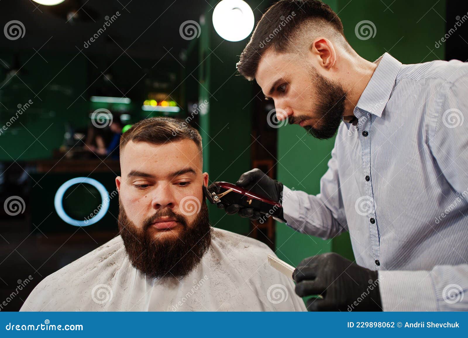 Barbershop, barber at work stock photo. Image of barbershop - 229898062