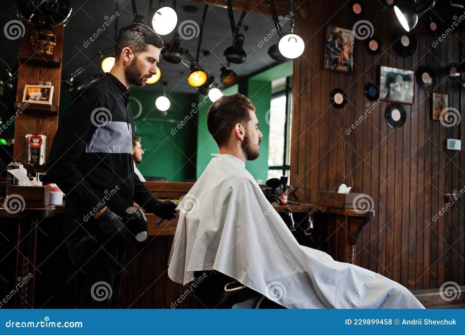 Barbershop, barber at work stock photo. Image of cutting - 229899458