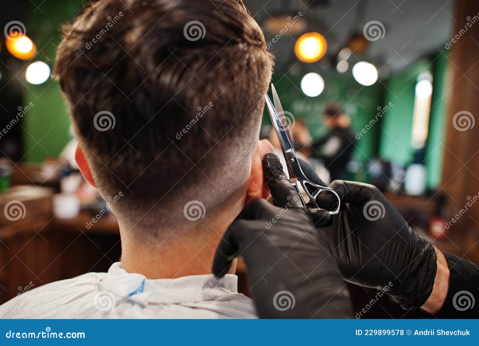 Barbershop, barber at work stock photo. Image of care - 229899578