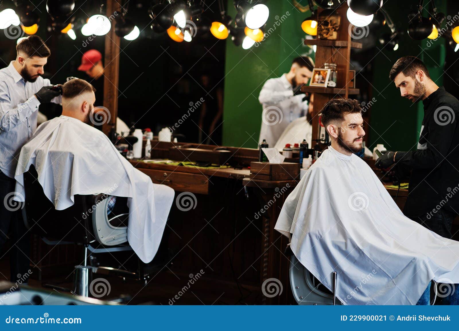 Barbershop, barber at work stock image. Image of client - 229900021