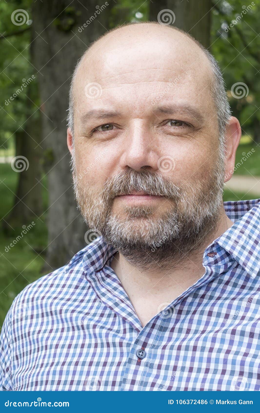 Handsome Bearded Man Portrait Outdoors Stock Photo - Image of gray ...