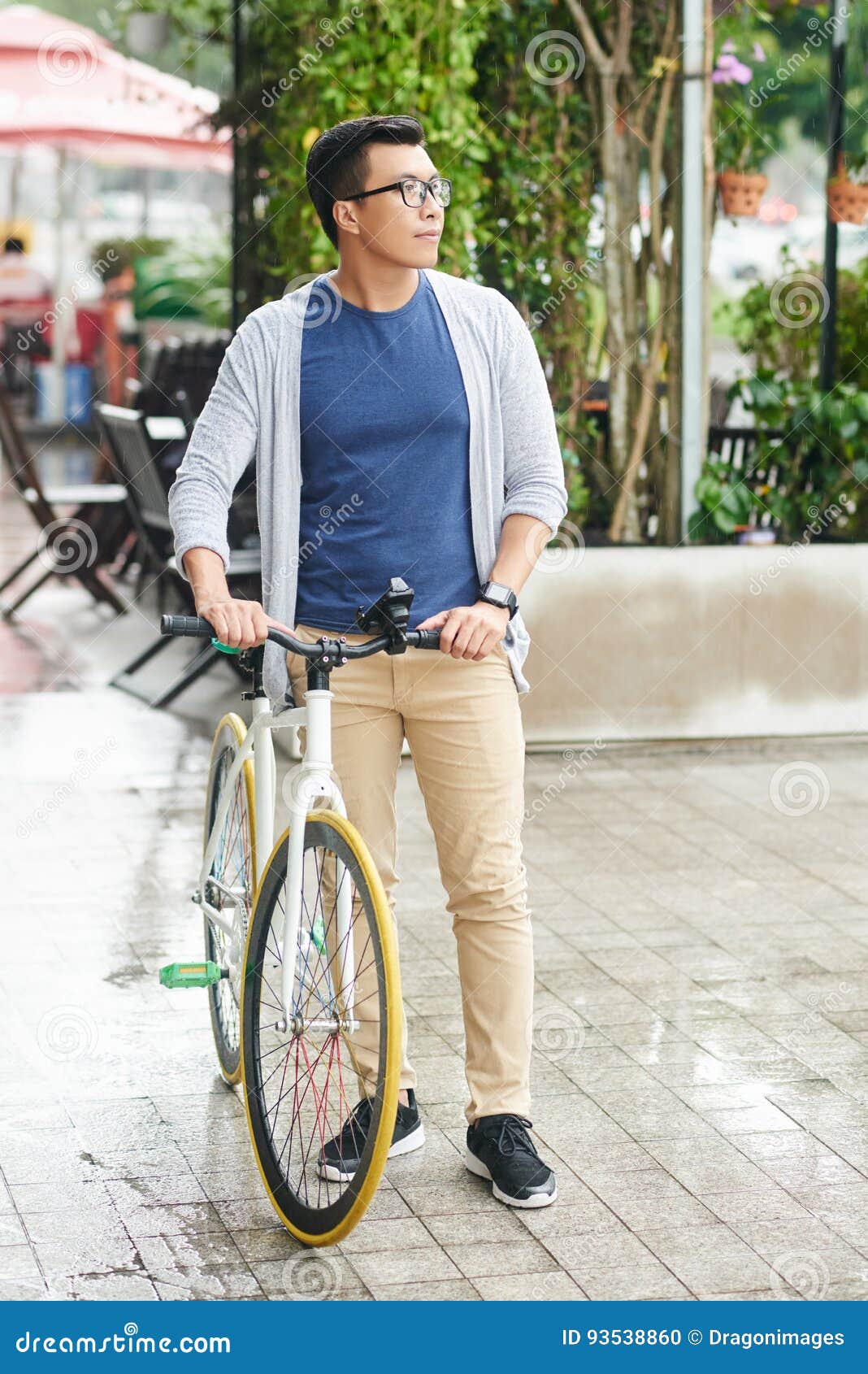 Handsome bicycle stock photo. Image of male, riding, vietnamese - 93538860