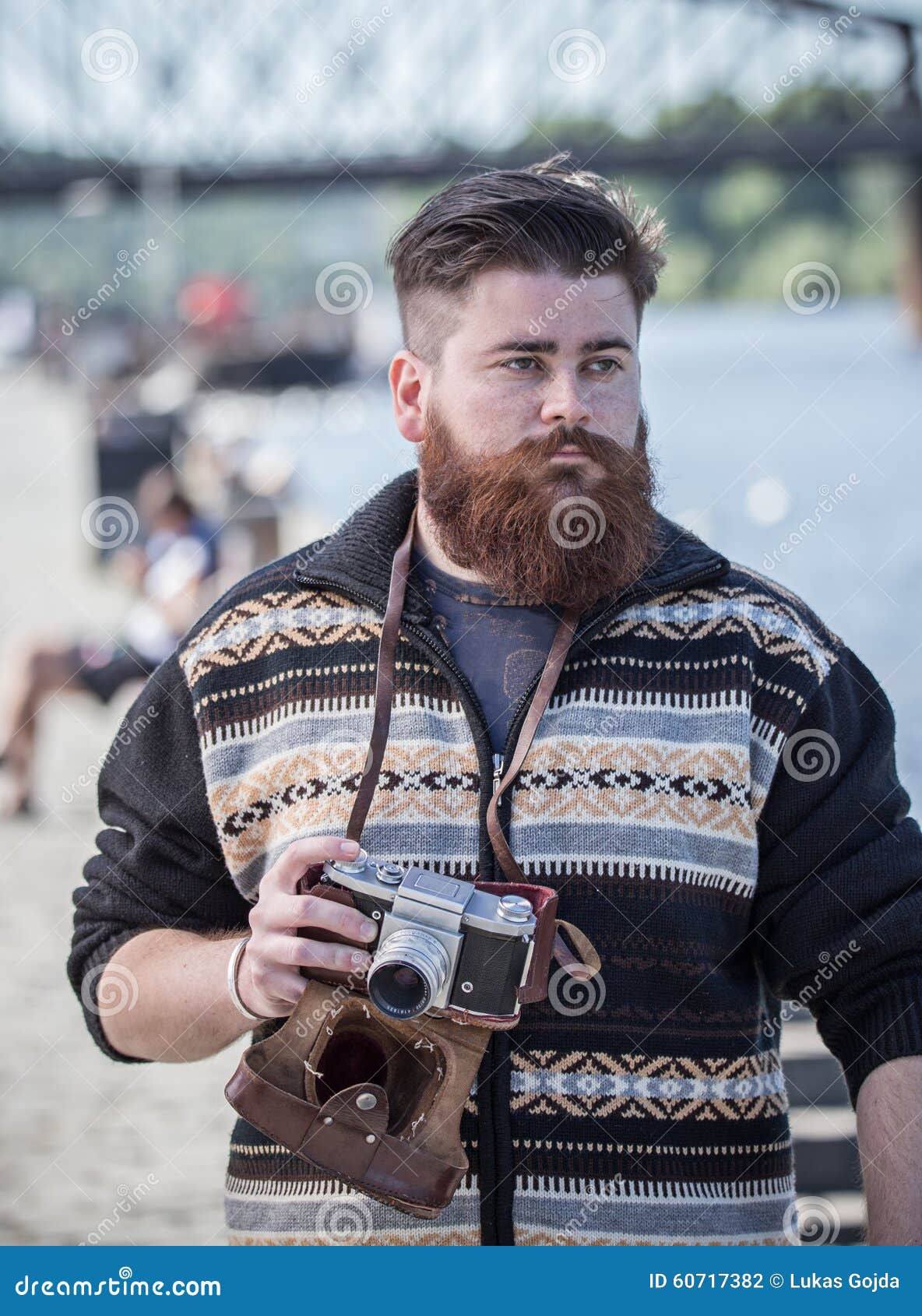 Handsome Big Moustache Hipster. Stock Photo - Image of diary ...