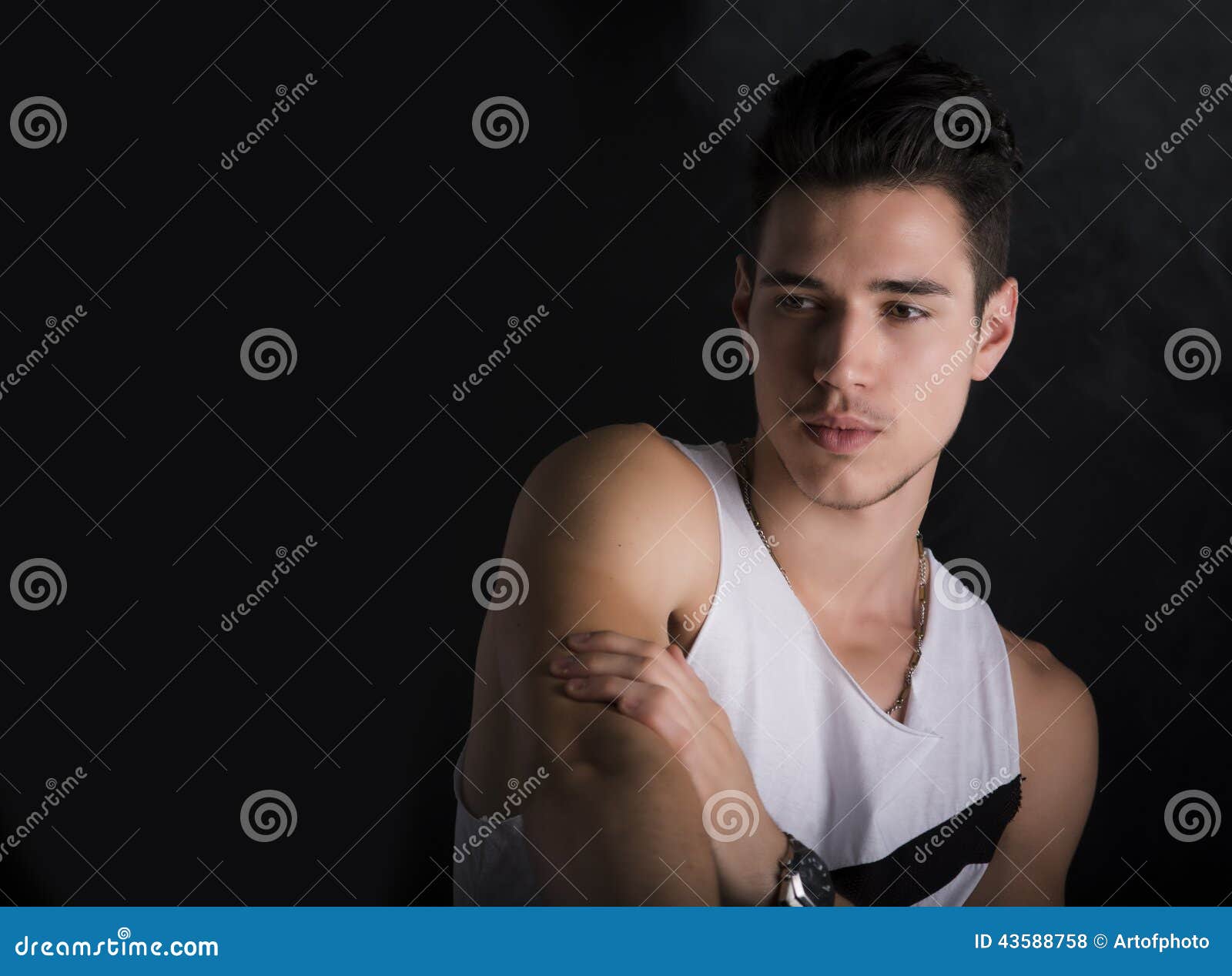 Handsome Black Man, Serious And Angry. Blue Background. Royalty-Free ...