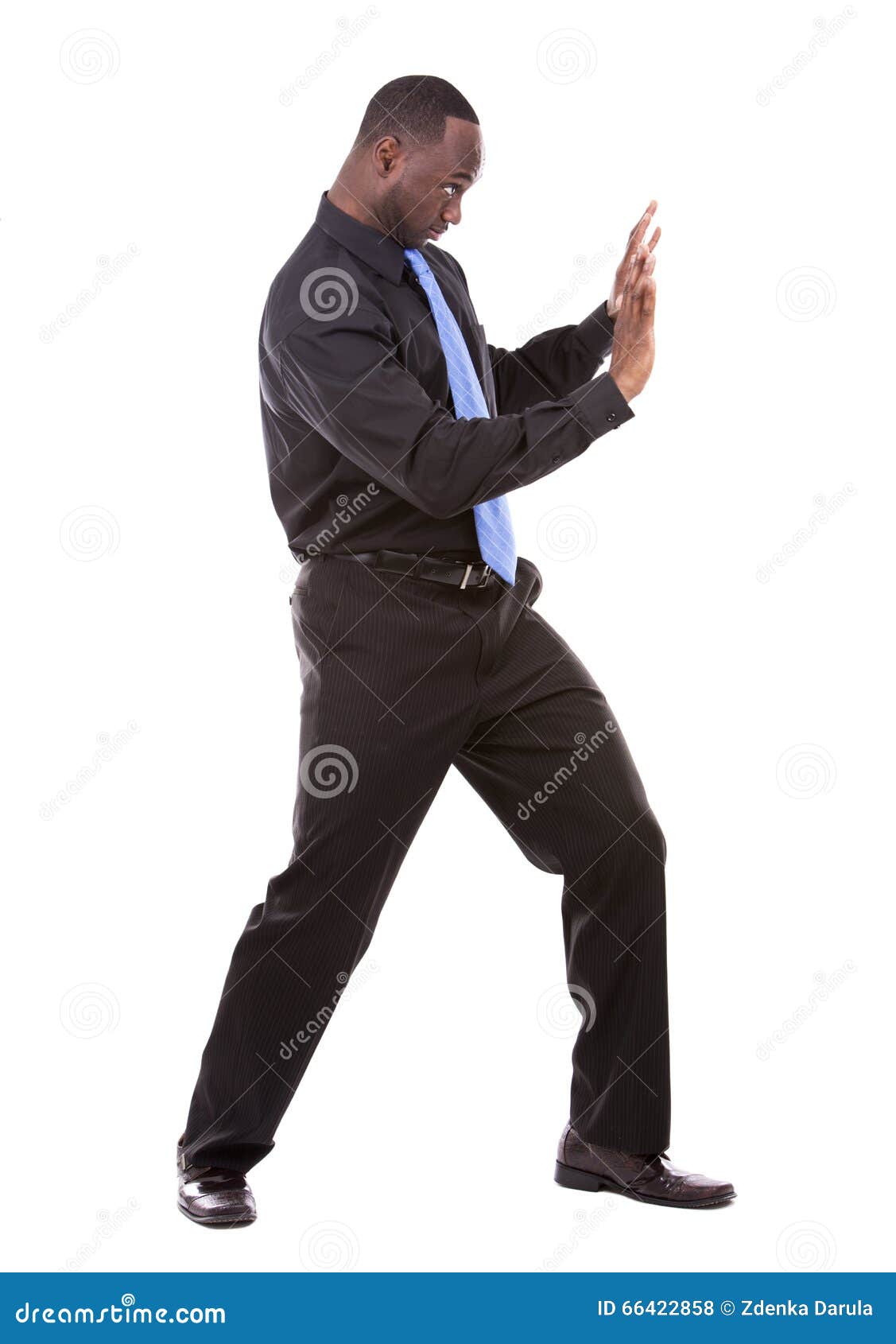 Handsome Black Man Pushing Object Stock Photos - Free & Royalty-Free ...