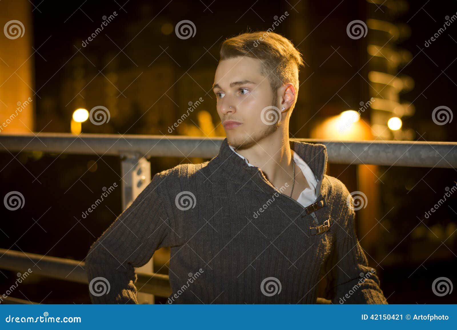 Handsome Blond Young Man Alone in Urban Setting Stock Image - Image of ... Handsome Blond Young Man Alone in Urban Setting Stock Image - Image of ...