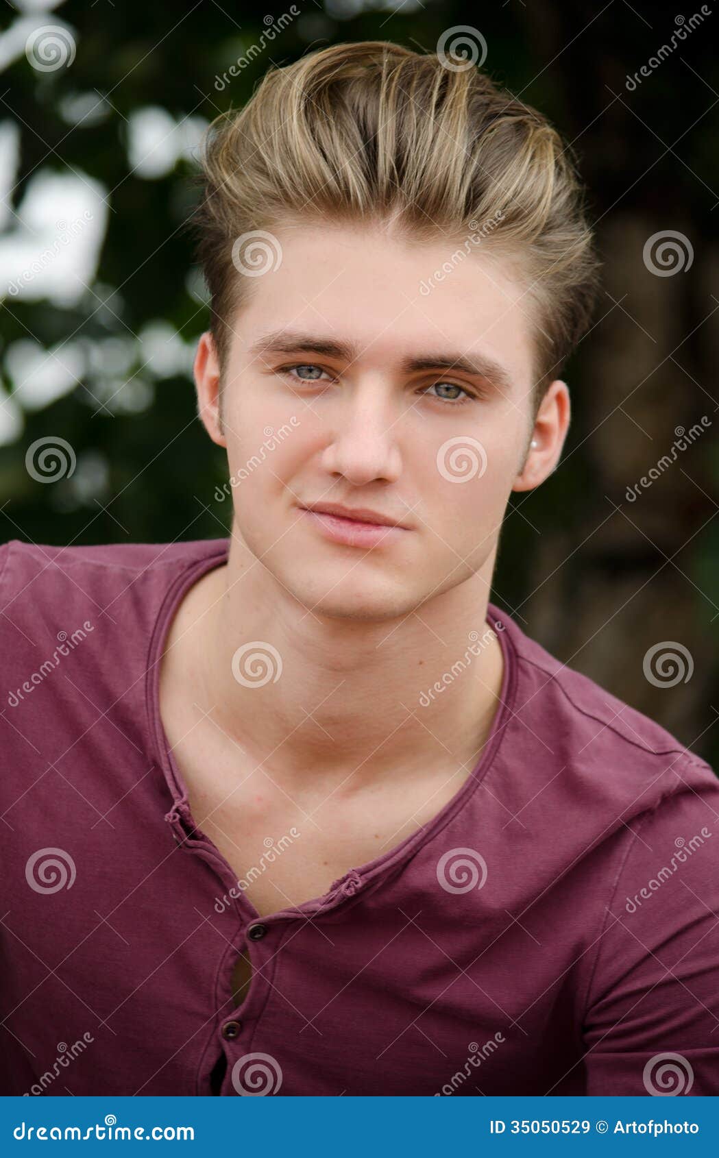Handsome Blond Young Man Head-shot Outside Royalty Free Stock Images ... Handsome Blond Young Man Head-shot Outside Royalty Free Stock Images ...