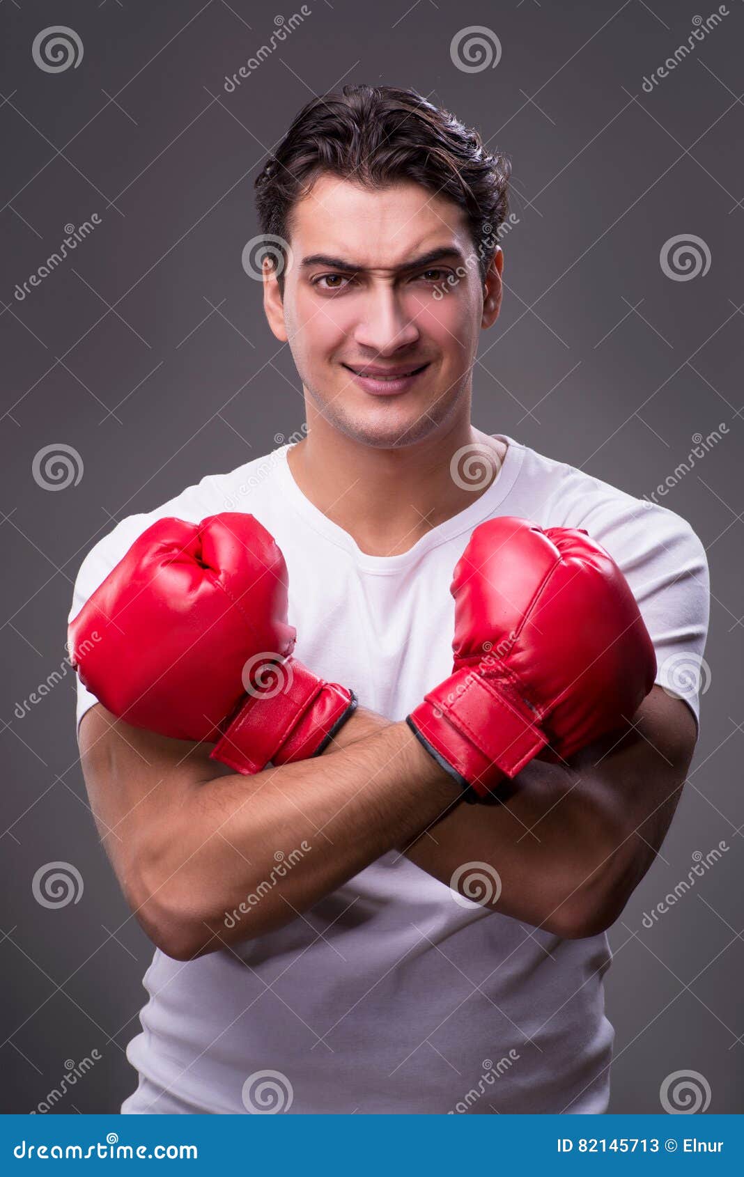 The Handsome Boxer in Boxing Concept Stock Image - Image of funny, grey ...