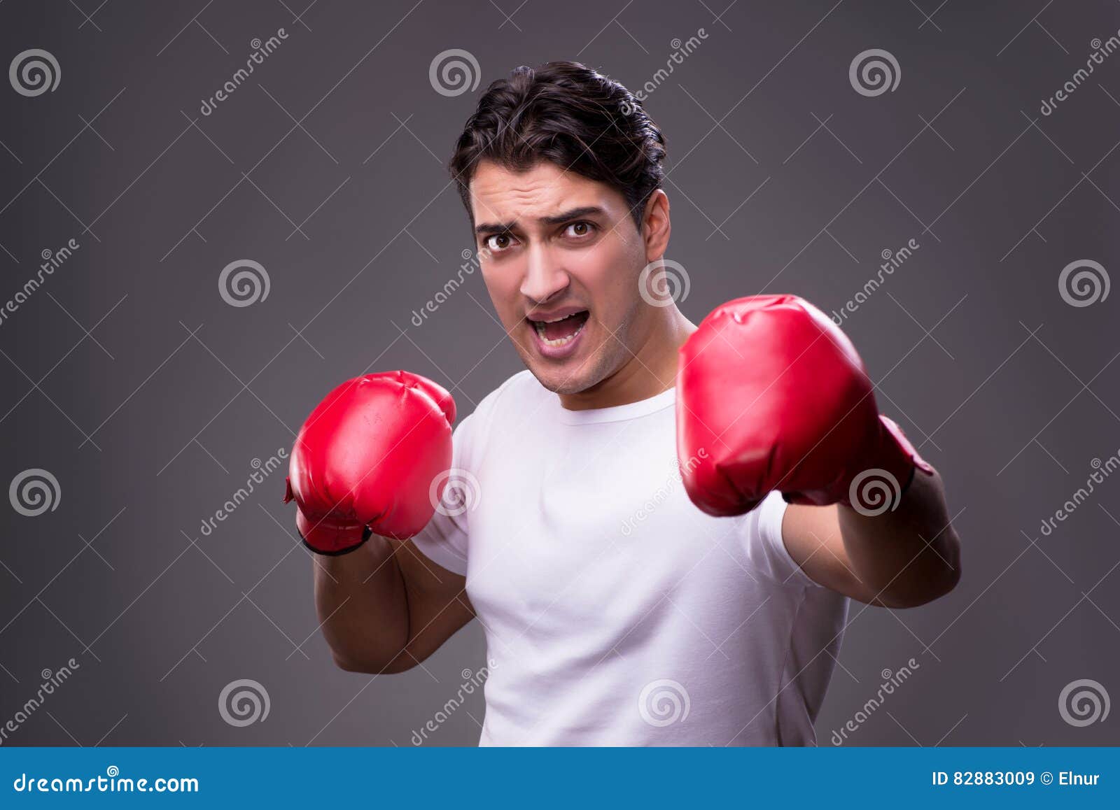 The Handsome Boxer in Boxing Concept Stock Image - Image of body ...