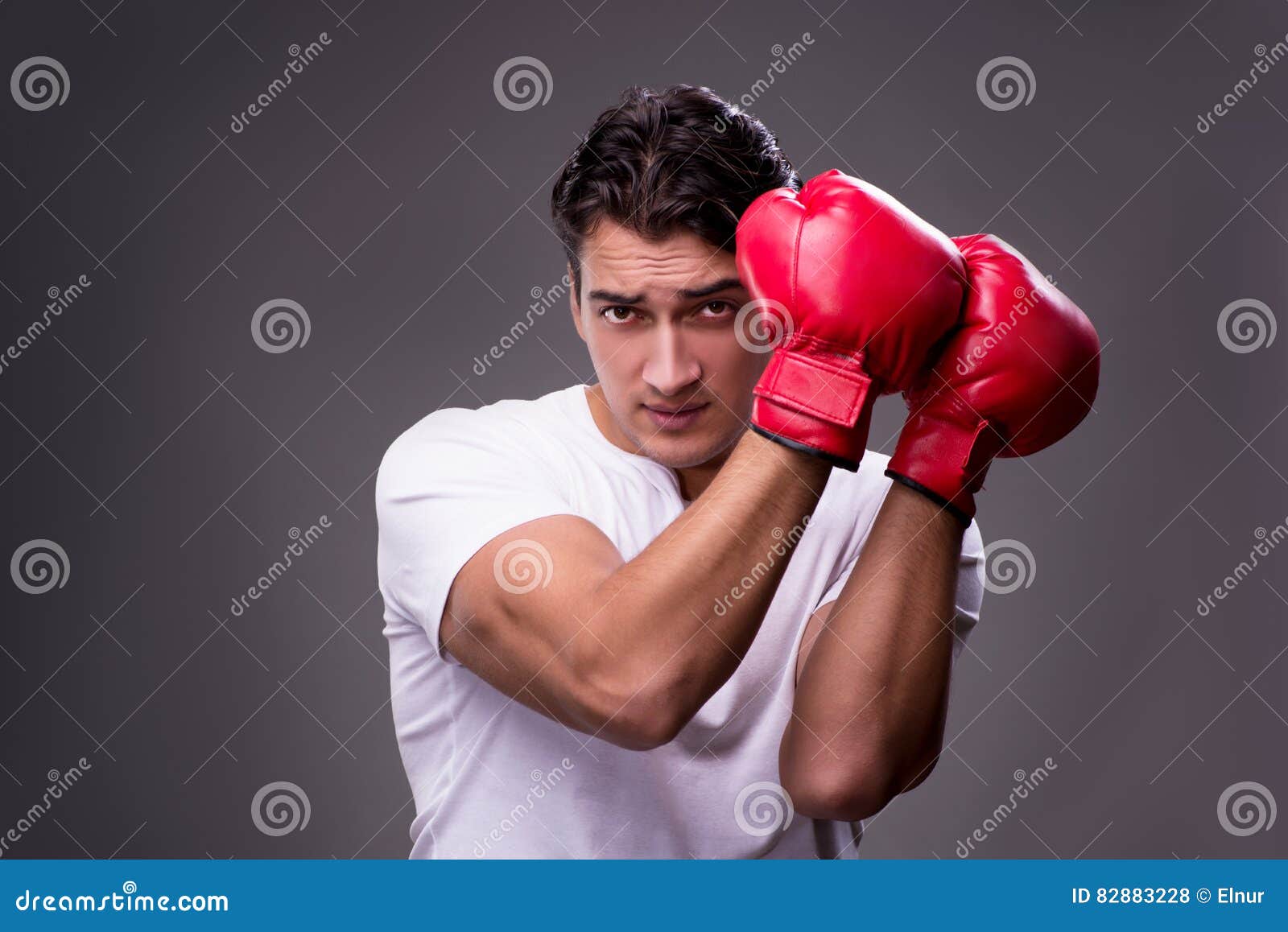 The Handsome Boxer in Boxing Concept Stock Photo - Image of competitive ...