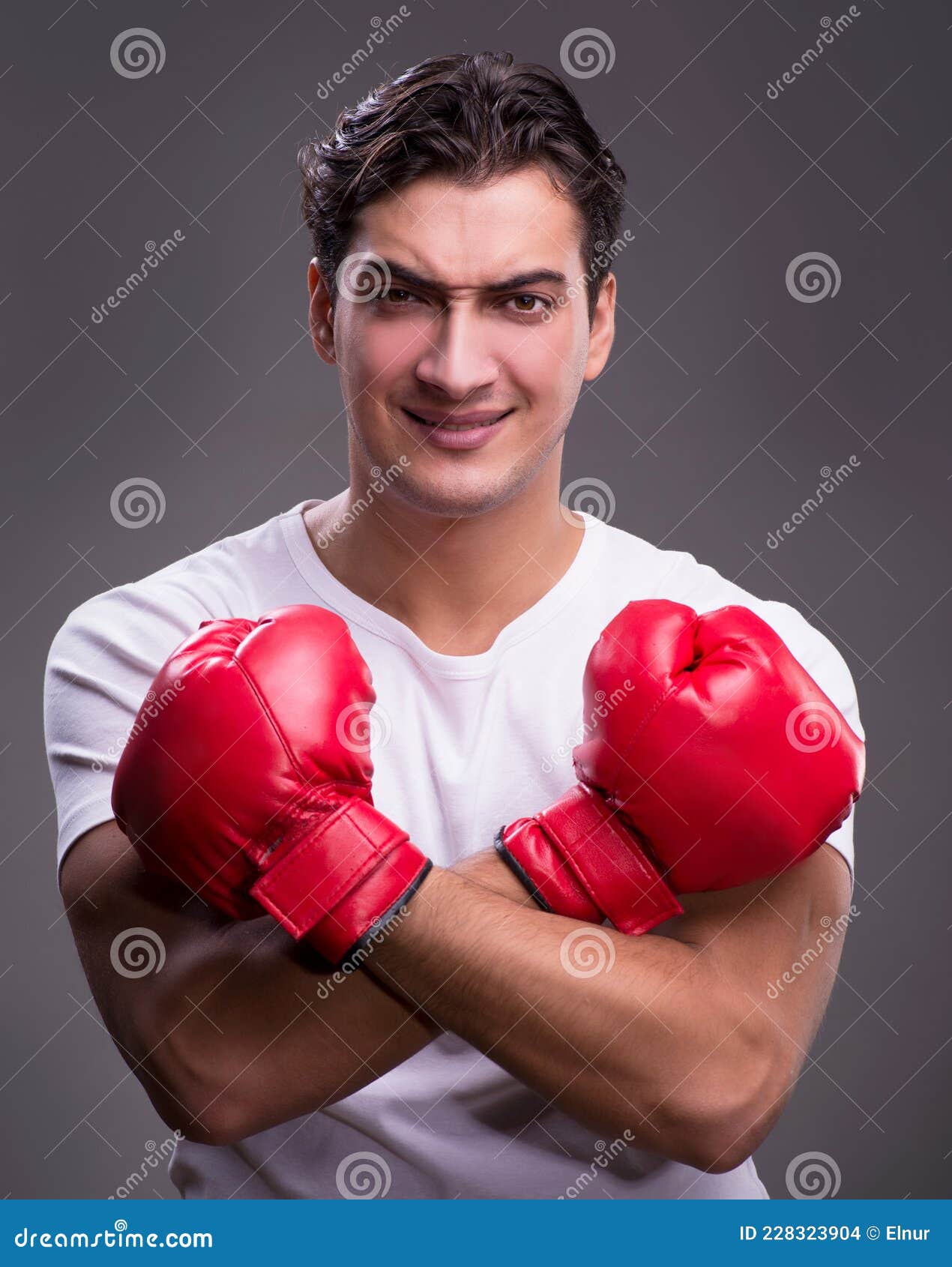 Handsome Boxer in Boxing Concept Stock Photo - Image of hand ...