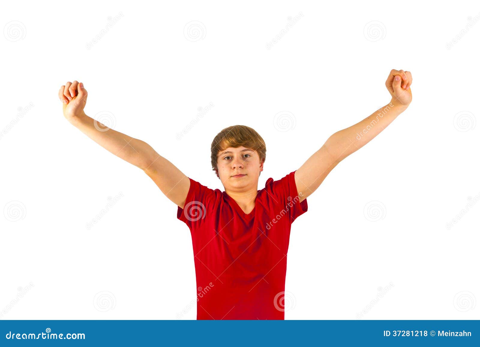 Handsome Boy Gesturing with Arms Stock Photo - Image of child, gesture ...