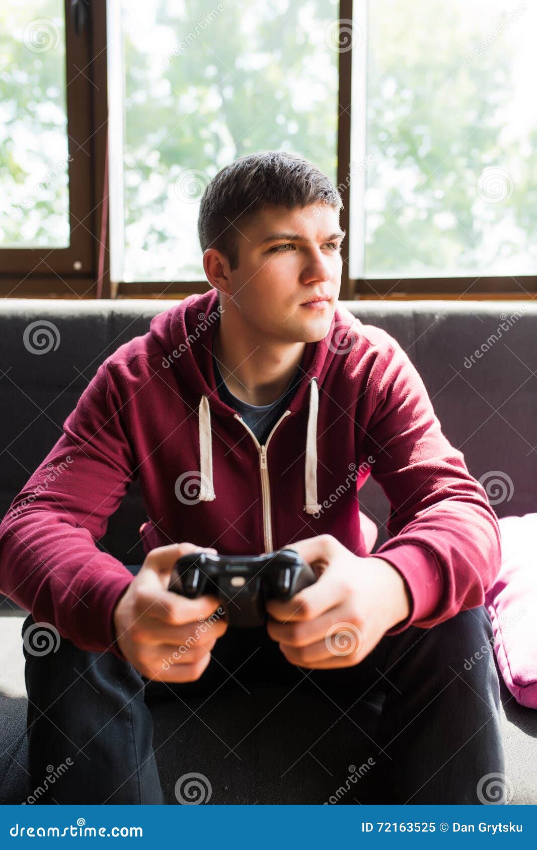 Handsome Boy Plaing Video Games Stock Image - Image of happy, gamer ...