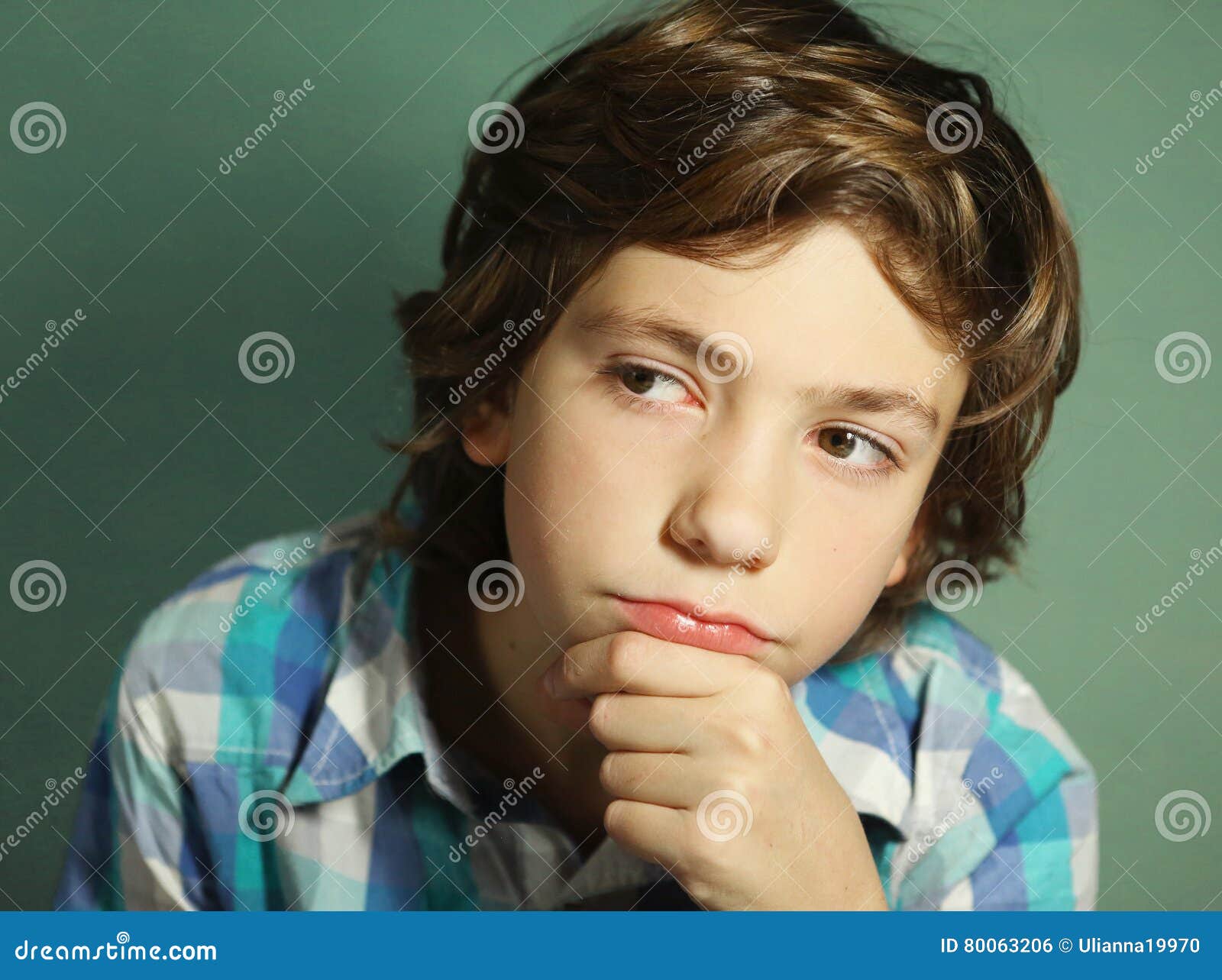 Handsome Boy Think Over Difficult Question Stock Photo - Image of ...