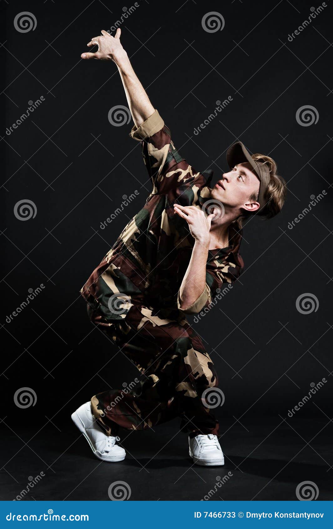 Handsome Breakdancer In Military Uniform Royalty-Free Stock Photo ...