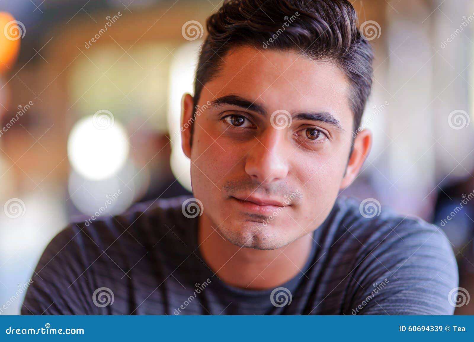 Handsome Brunet Groom Is Softly Kissing The Attractive Bride In The ...