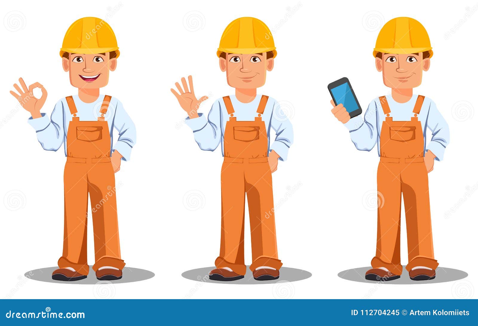 Handsome Builder in Uniform. Professional Construction Worker. Stock ...